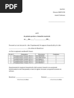 MODEL - Proces Verbal Predare Primire | PDF