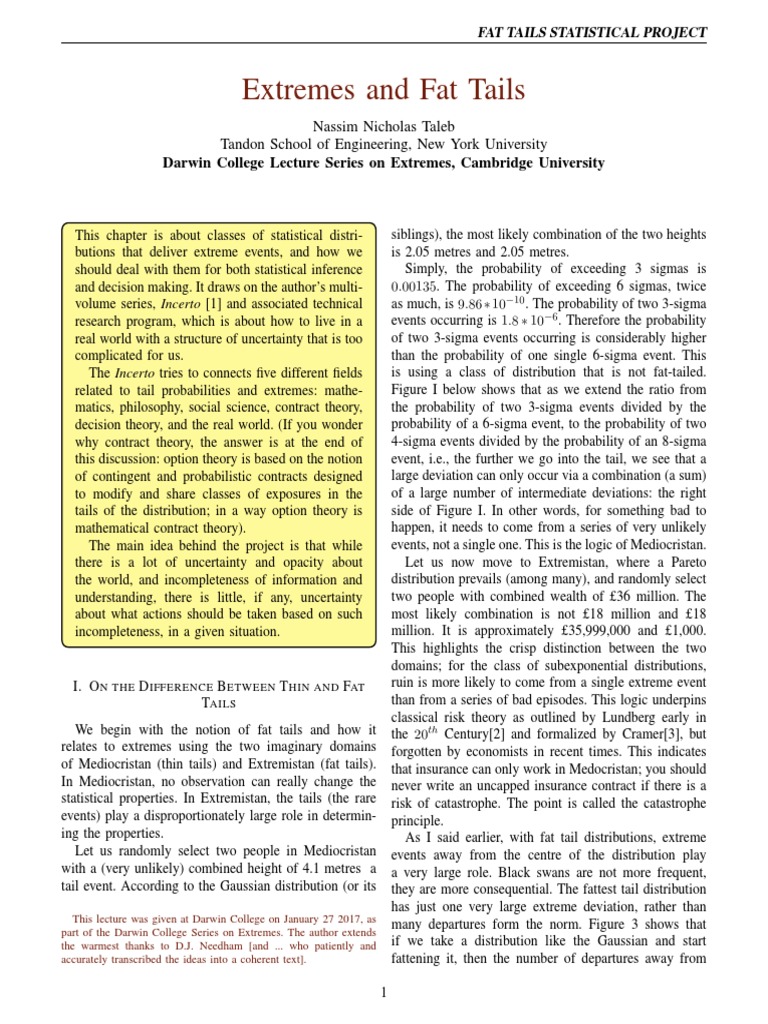 Understanding Fat Tails: A Classification of Heavy-Tailed Distributions ...