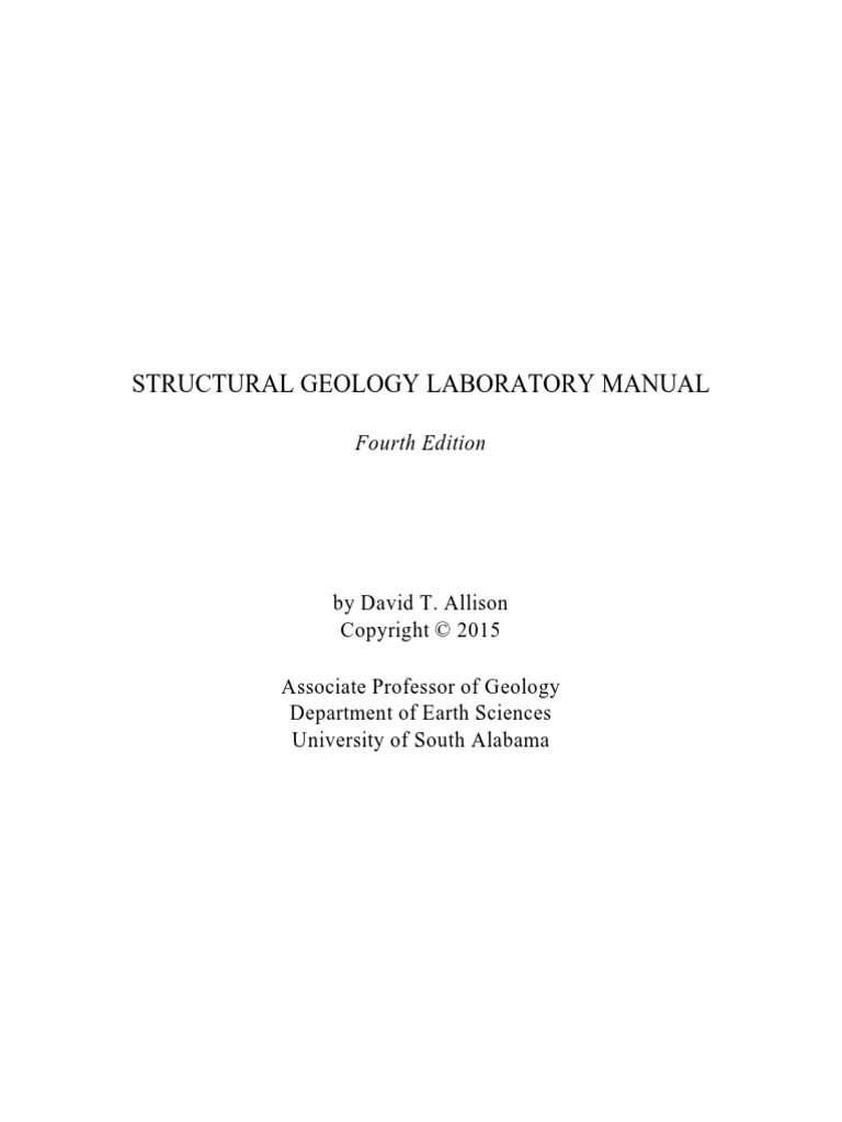 Structural Geology Laboratory Manual: Fourth Edition | PDF | Compass ...