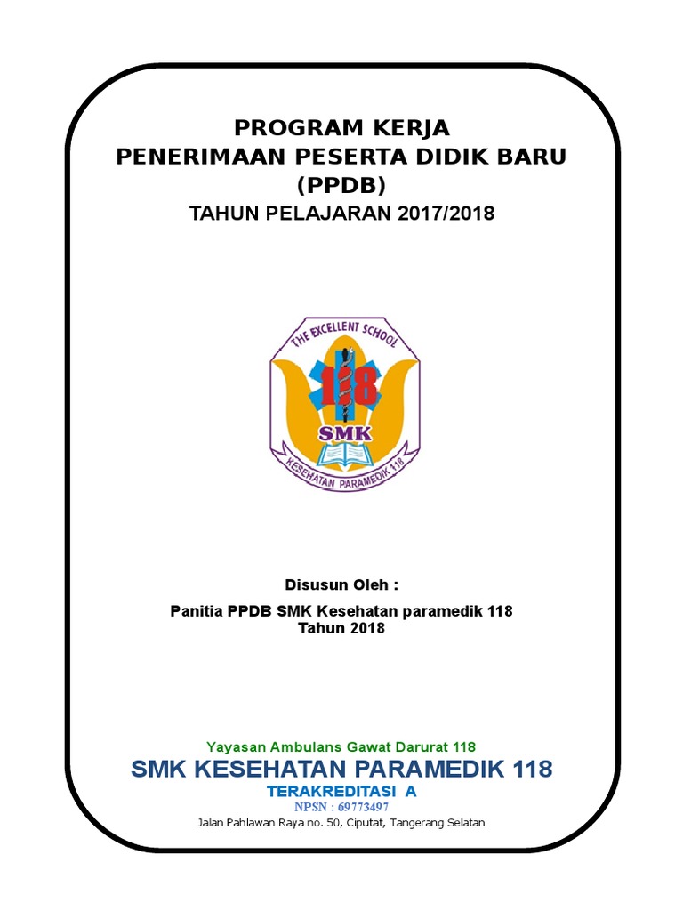 Program Kerja PPDB 2018 | PDF
