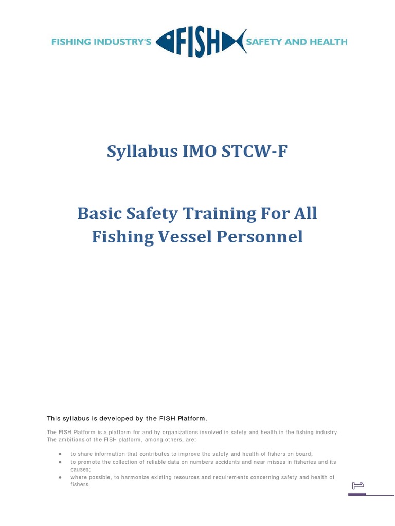 Syllabus On The General Objectives For IMO STCW-F Basic Safety Training ...