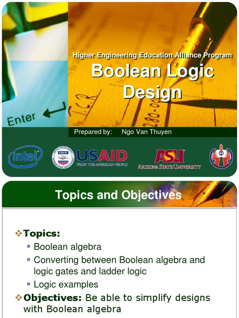4 - Boolean Logic Design | PDF | Logic Gate | Boolean Algebra