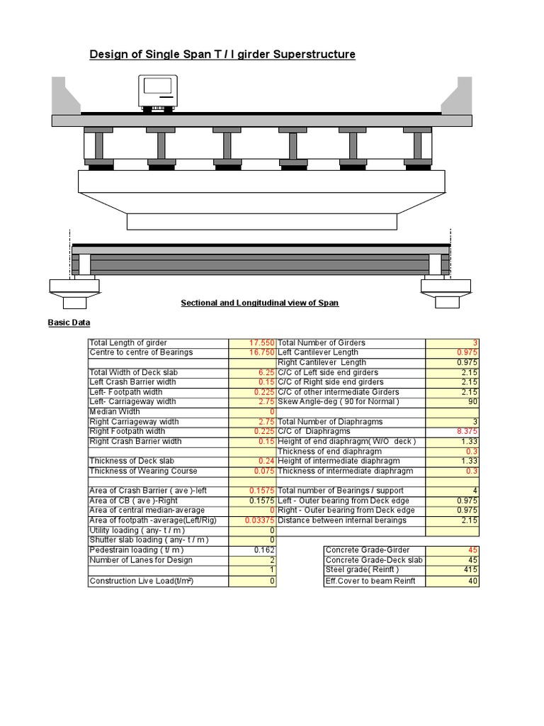 PSC Girder Design and Stress Analysis | PDF | Deck (Ship) | Structural ...