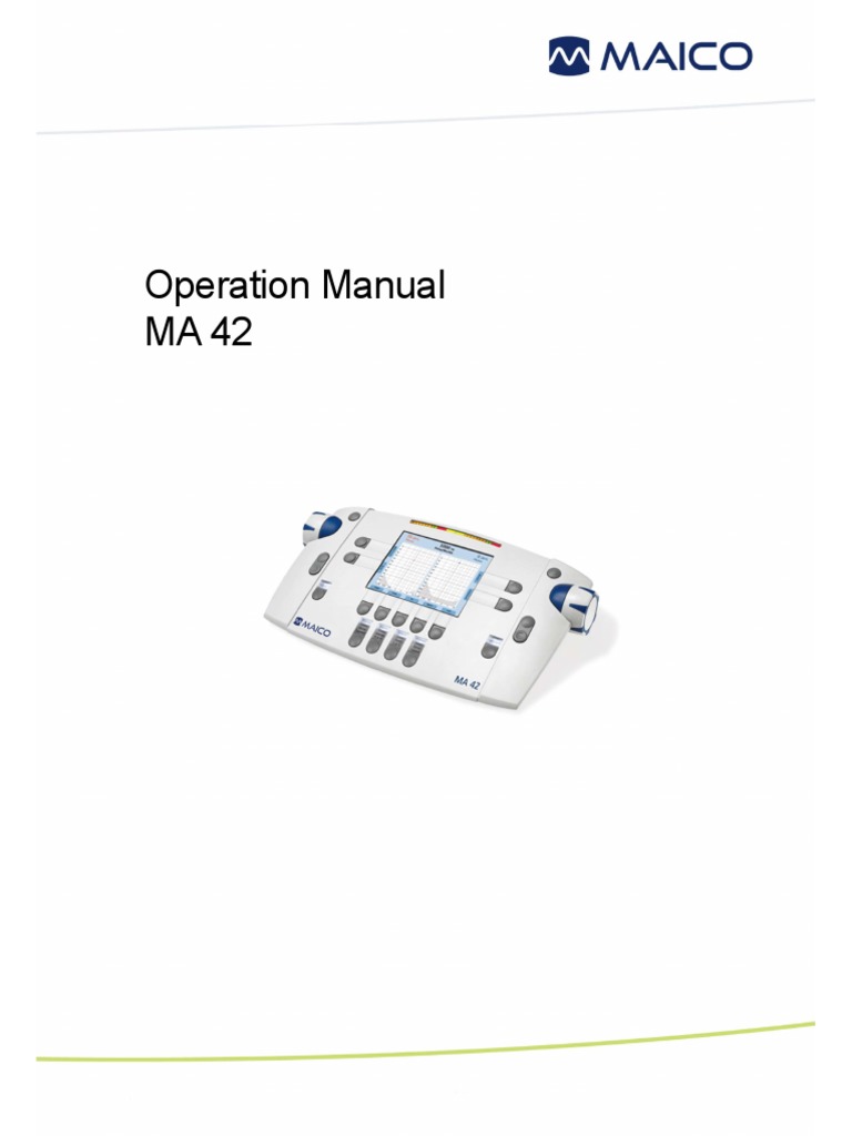 Audiometro Maico Ma-42 - Mu | PDF | Electrical Connector | Headphones