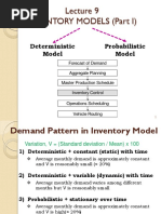Deterministic Inventory Models | PDF | Inventory | Demand
