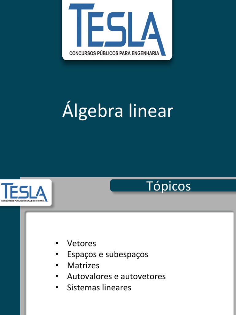 Lgebra Linear 1 | PDF | Determinante | Matriz (Matemática)