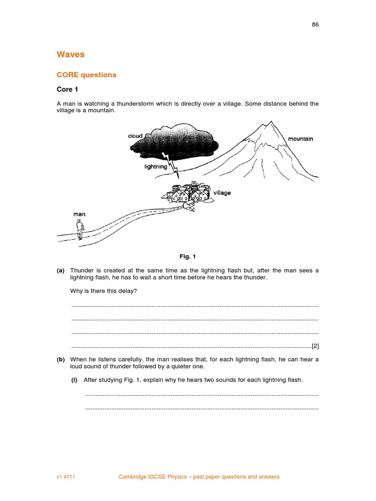 Physics of Waves Question | PDF | Wavelength | Sound