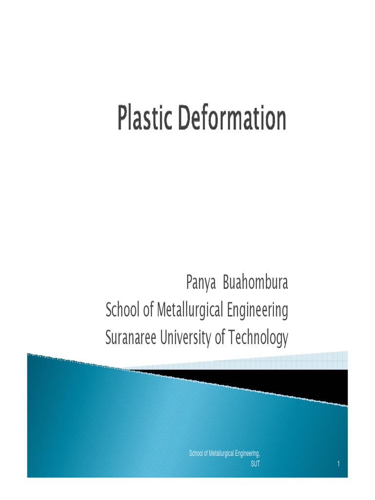 SUT Metallurgical Engineering Deformation Processes | PDF | Fracture ...