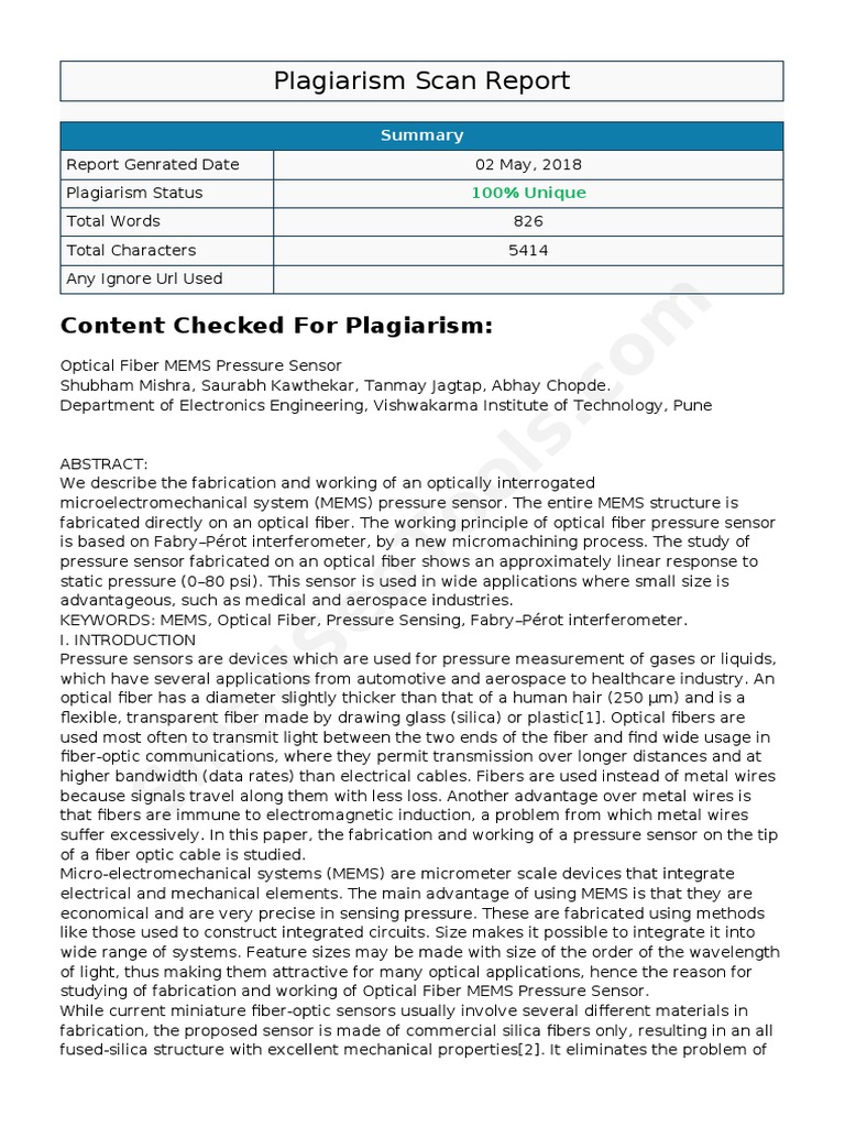 Plagiarism Scan Report: Content Checked For Plagiarism | PDF ...
