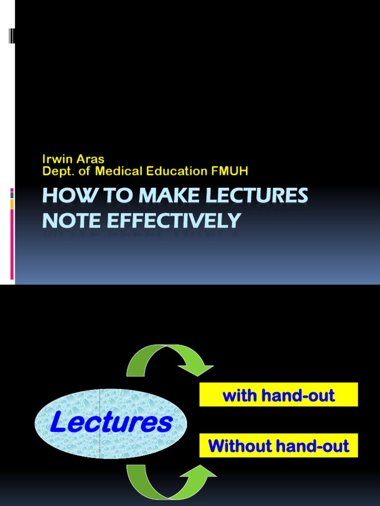 How To Make Lectures Note Effectively | PDF | Communication | Semiotics