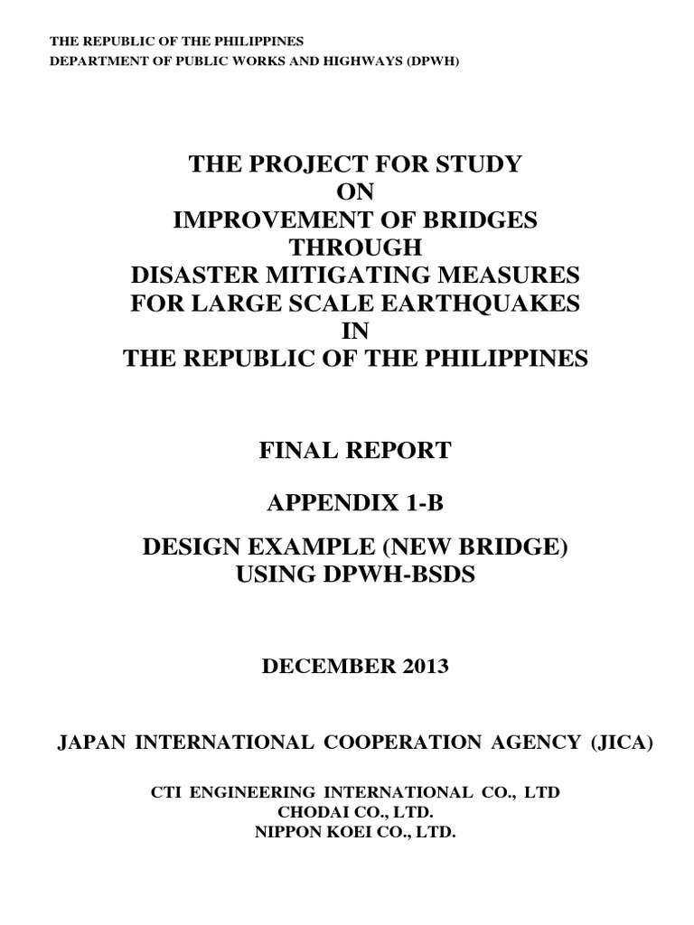 Design Example (New Bridge) Using DPWH-BSDS | PDF | Moment Magnitude ...