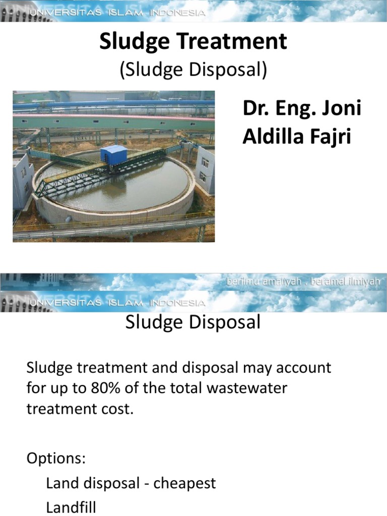 Sludge Treatment - Sludge Disposal | PDF | Sewage Treatment | Sewage