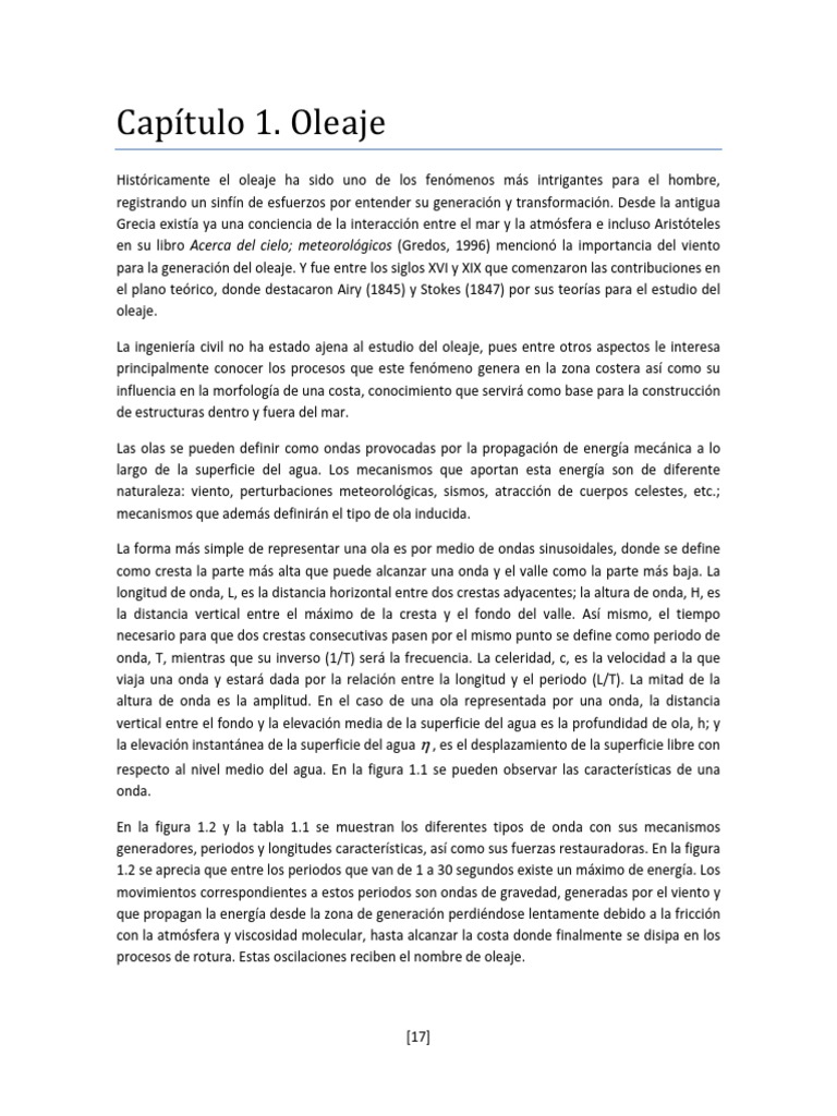 A4 Capítulo 1 (Oleaje) | PDF | Física Aplicada e Interdisciplinaria ...
