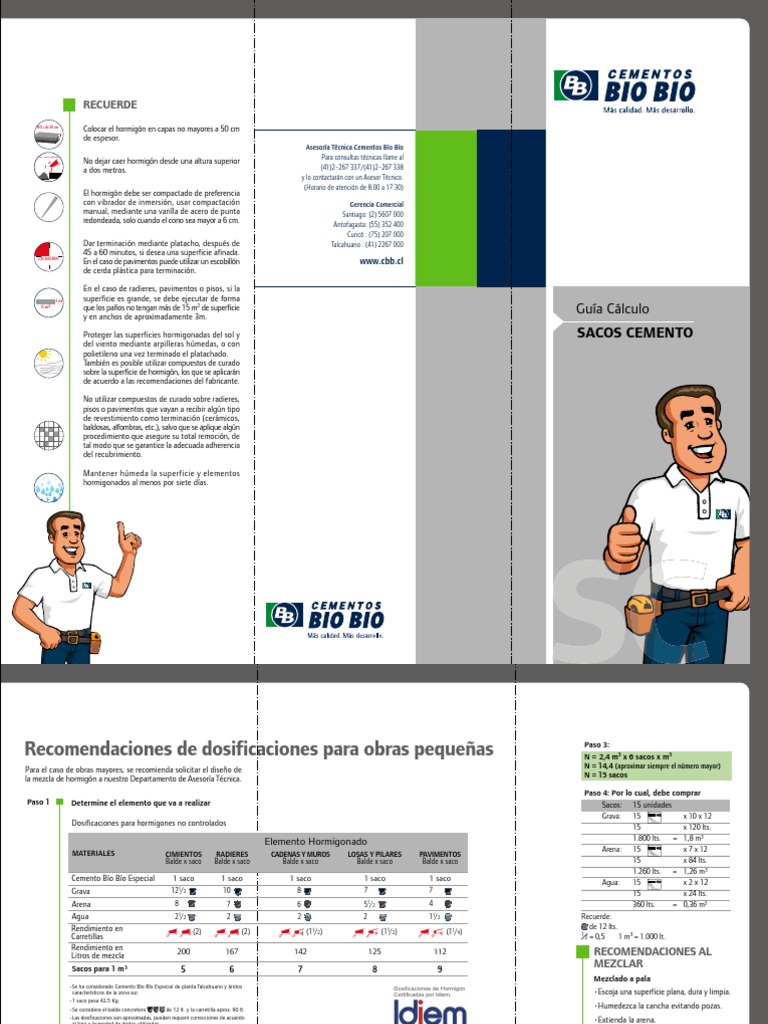 BIO-BIO Dosificaciones OM PDF | PDF | Hormigón | Cemento