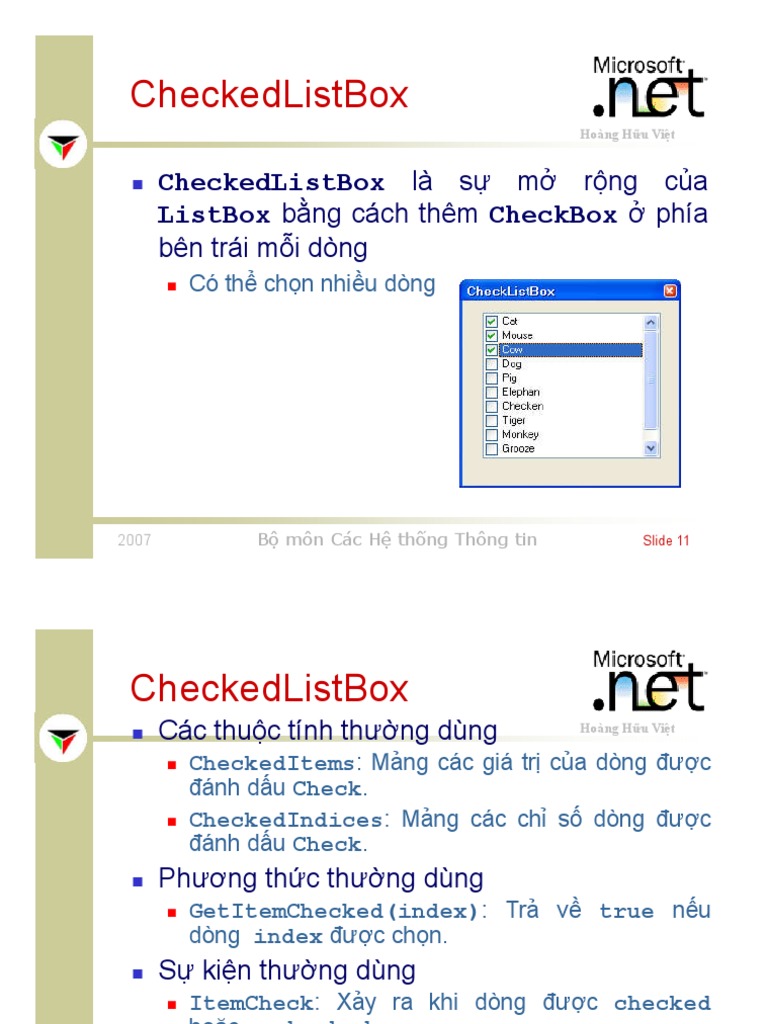 Control Checklistbox | PDF