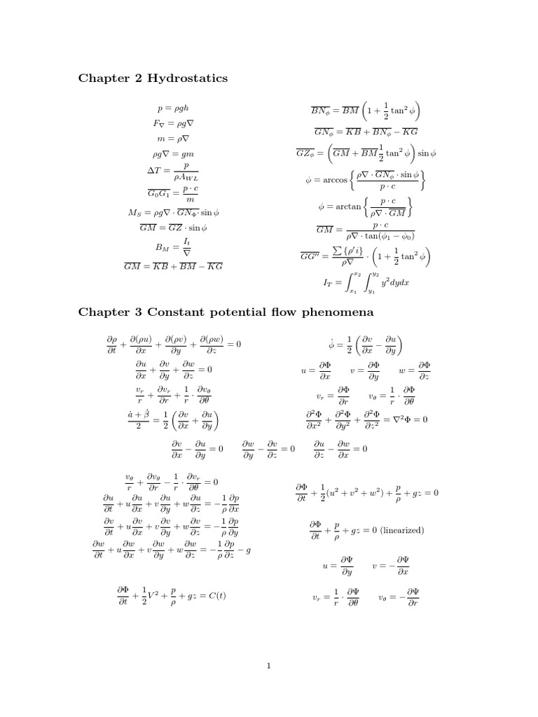Formula Sheet FINAL | PDF