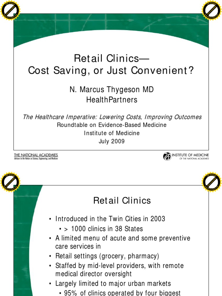 29-Retail Clinics Cost Saving or Just Convenient | PDF | Clinic ...