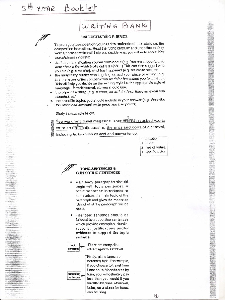 4-Writing 5th Year | PDF