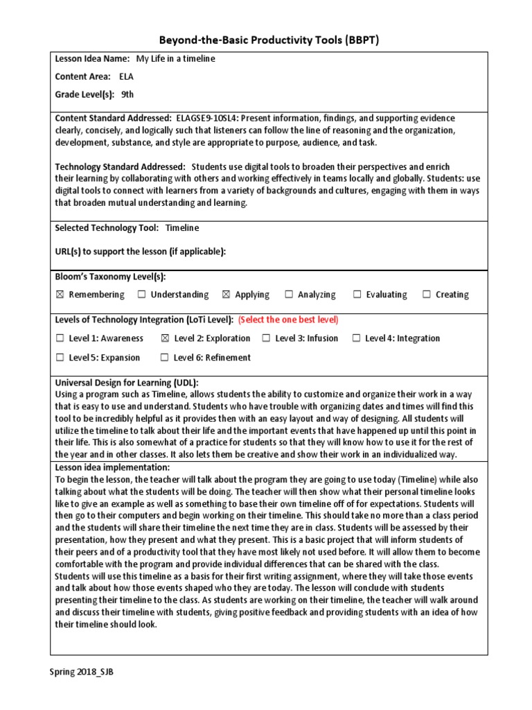 Beyond-the-Basic Productivity Tools (BBPT) : (Select The One Best Level) | PDF | Teachers | Learning