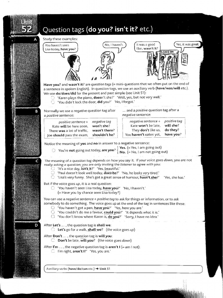 Unit 52 Question Tags | PDF
