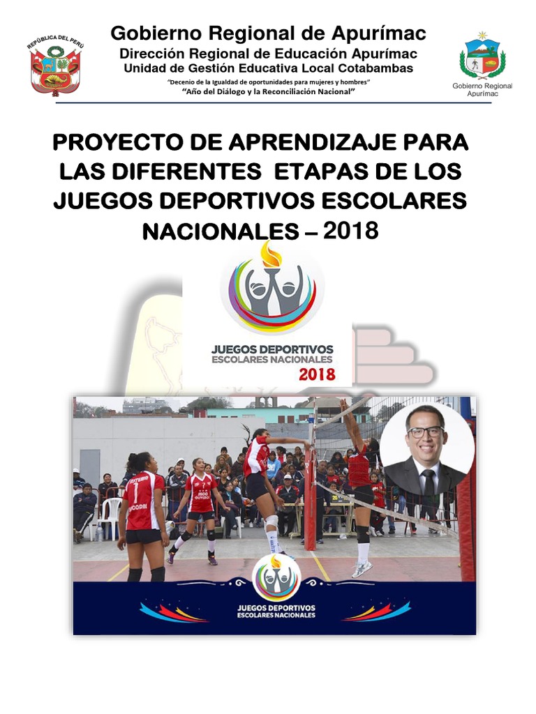 Proyecto de Aprendizaje JDEN 2018 | PDF | Deportes | Educación Física