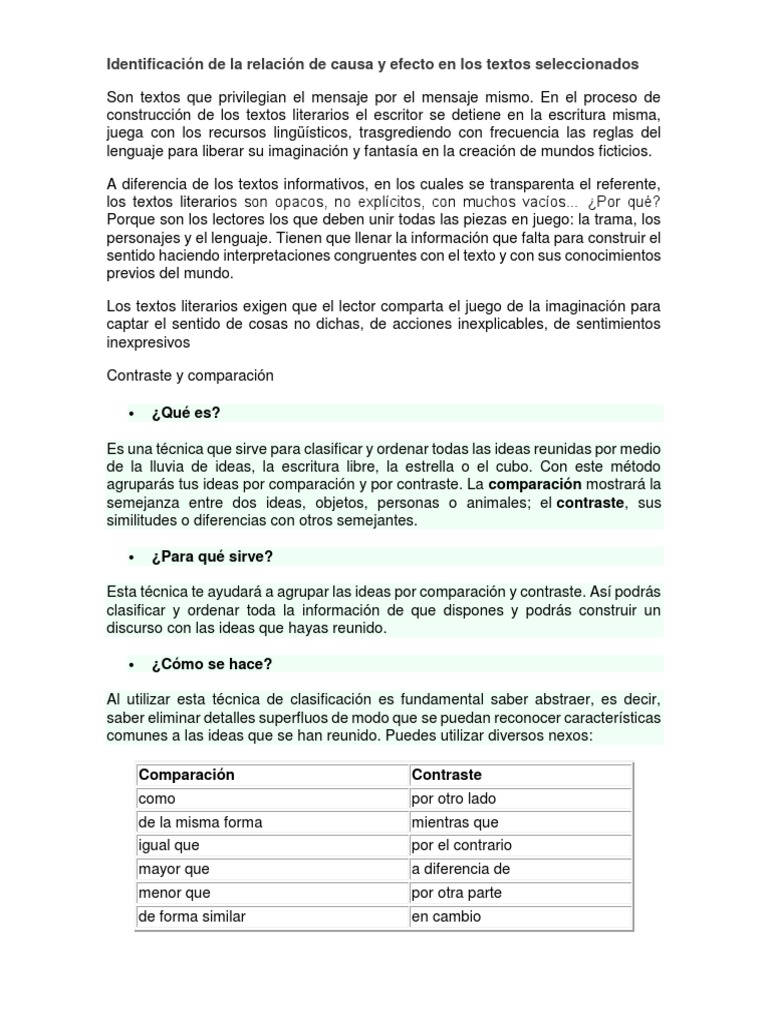Identificación de La Relación de Causa y Efecto en Los Textos ...