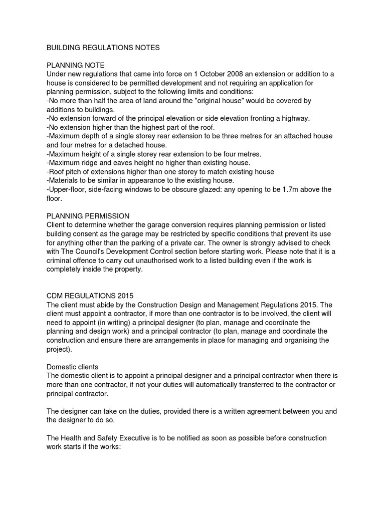 Building Regulations Notes | Window | Wall