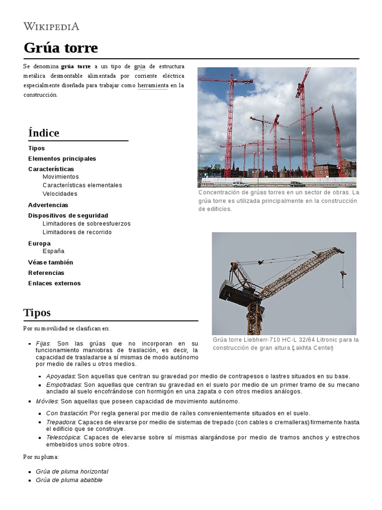 Grúa Torre | PDF | Torre | Grúa (máquina)