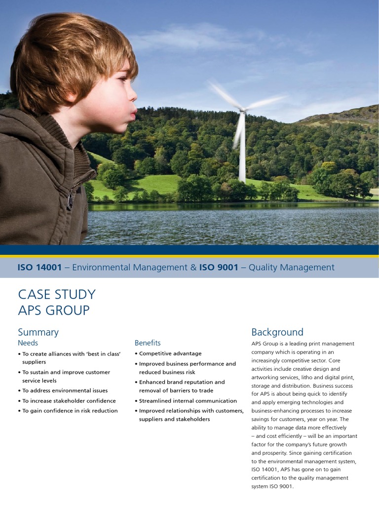 BSI ISO 14001 ISO 9001 Case Study APS UK EN PDF | PDF | Iso 9000 ...