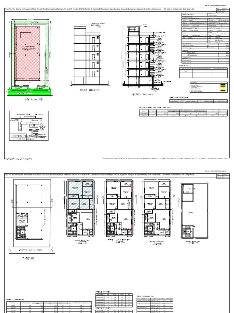 Area Statement: GPA Holder A. Venkateswarlu S/o A. Singa Reddy | PDF ...