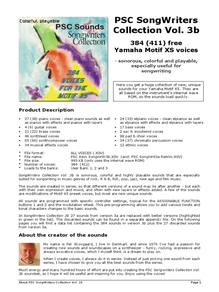 UK - About PSC SongWriters Collection Vol 3b | PDF | Popular Music ...