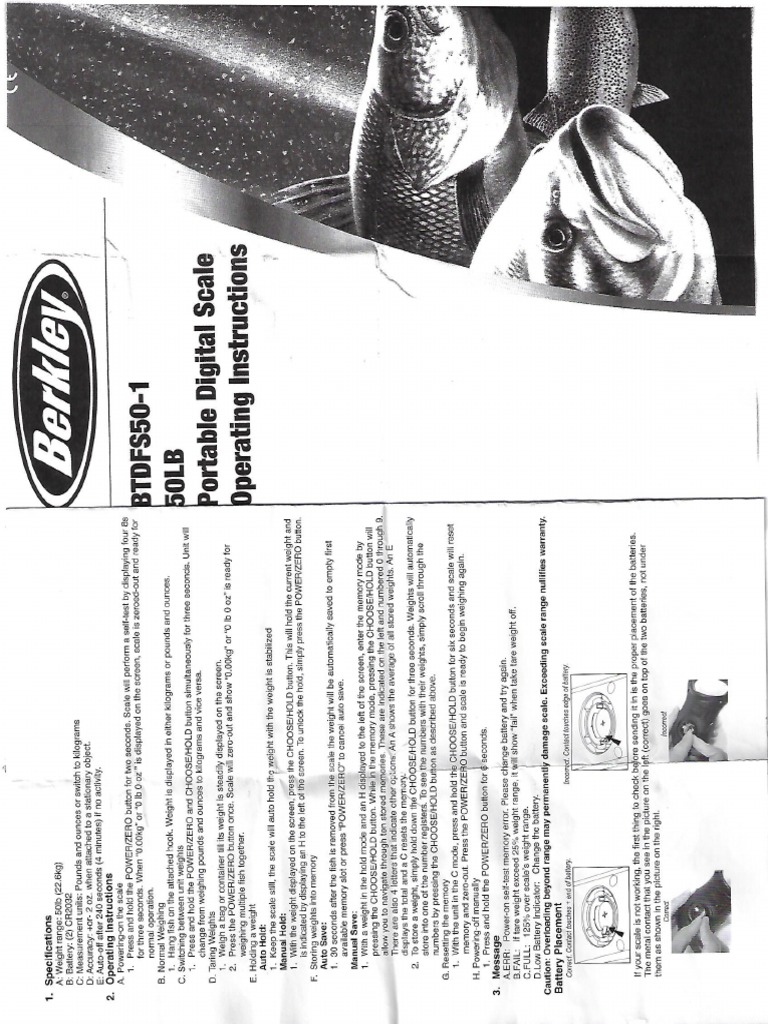Berkley BTDFS50-1 Fish Scale | PDF