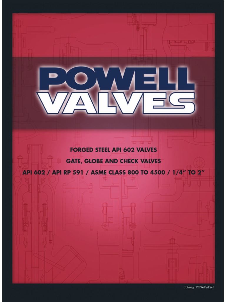 API 602 Forged Steel Valves - Catalog (R1) | PDF | Valve | Screw