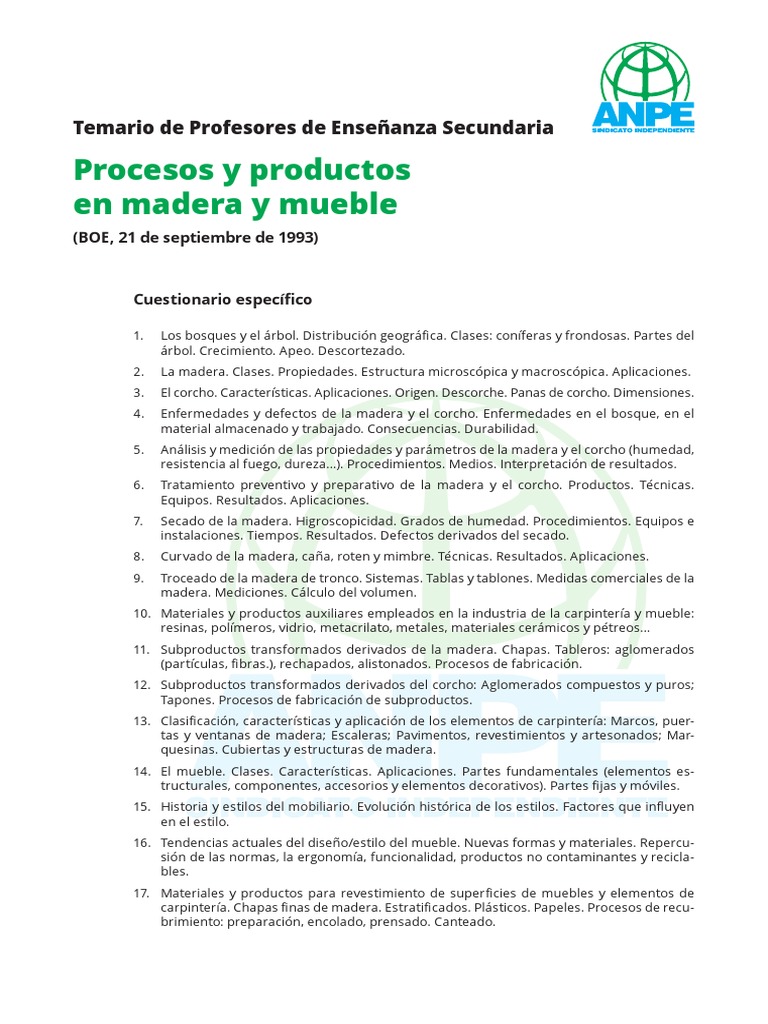 Procesos Madera Mueble t1508407320 20 A | PDF | Madera | Control numerico