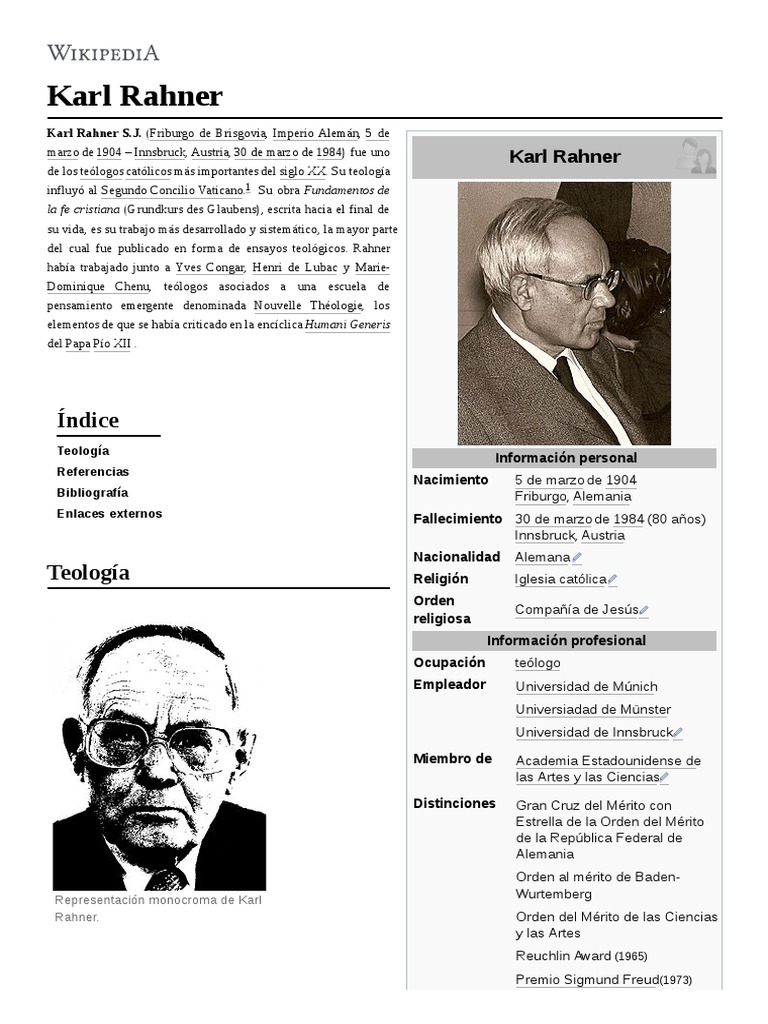 Karl Rahner | PDF | Religión y creencia