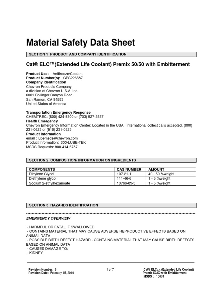 Cat ELC W Embitterment | Download Free PDF | Personal Protective ...
