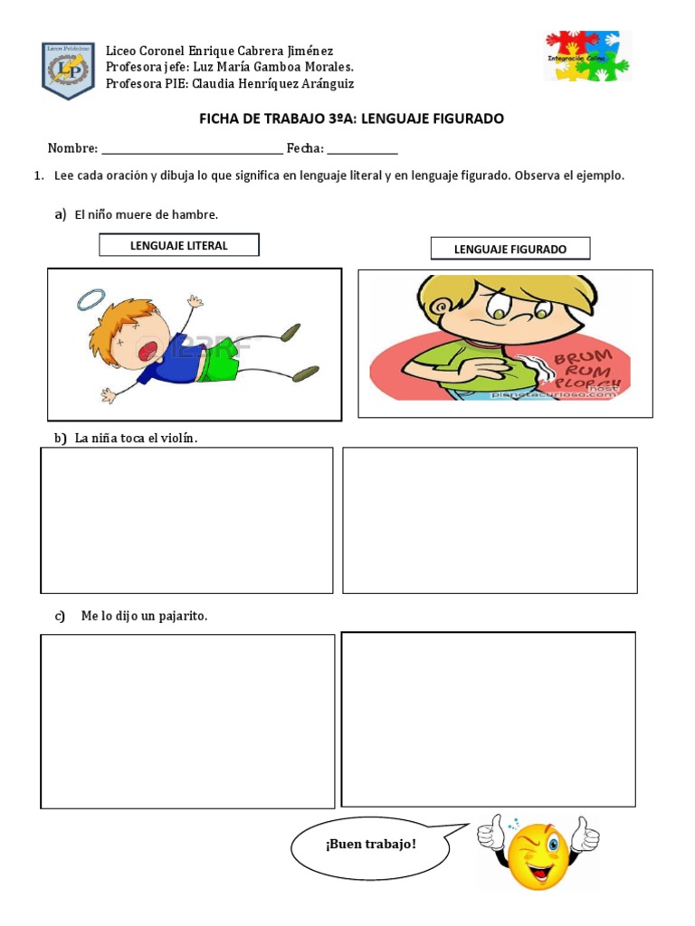 FICHA GRAFICA Lenguaje Figurado | PDF