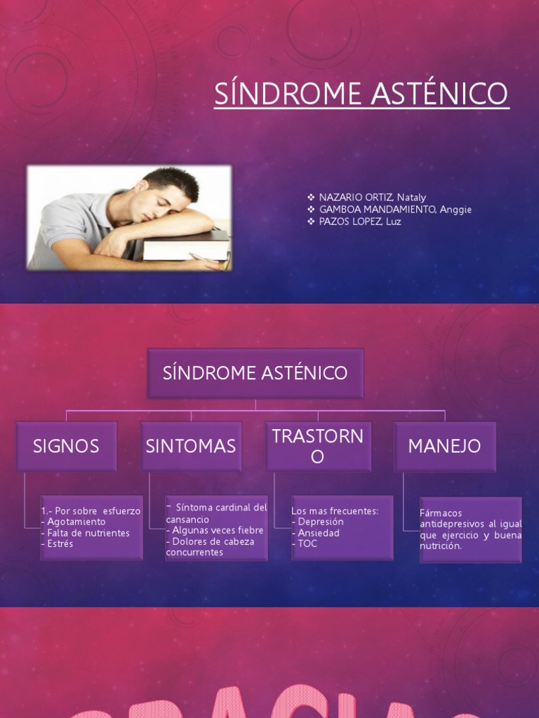 Síndrome Asténico: Síntomas y Manejo | PDF