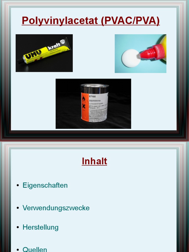 Polyvinylacetat Präsentation | PDF