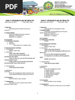 Detailed Lesson Plan in Physical Education Grade 6 | PDF | Physical ...