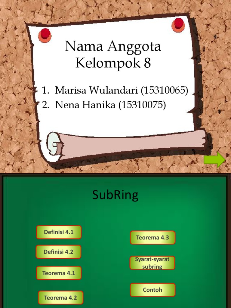 Syarat Subring dalam Teori Ring | PDF | Metode & Bahan Ajar | Seni