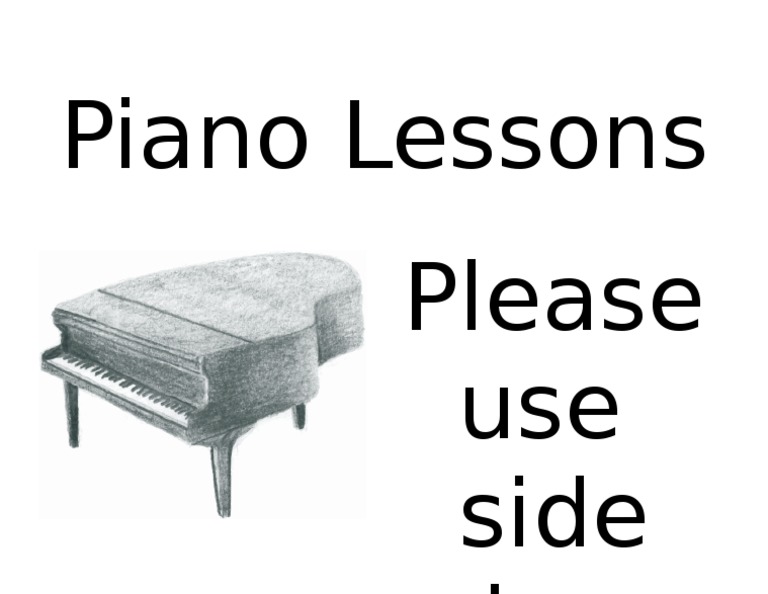 Piano Lesson Door Sign | PDF