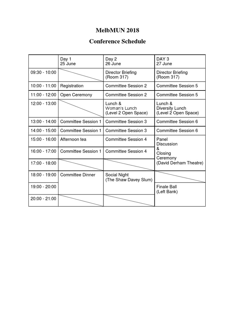 Conference Schedule | PDF