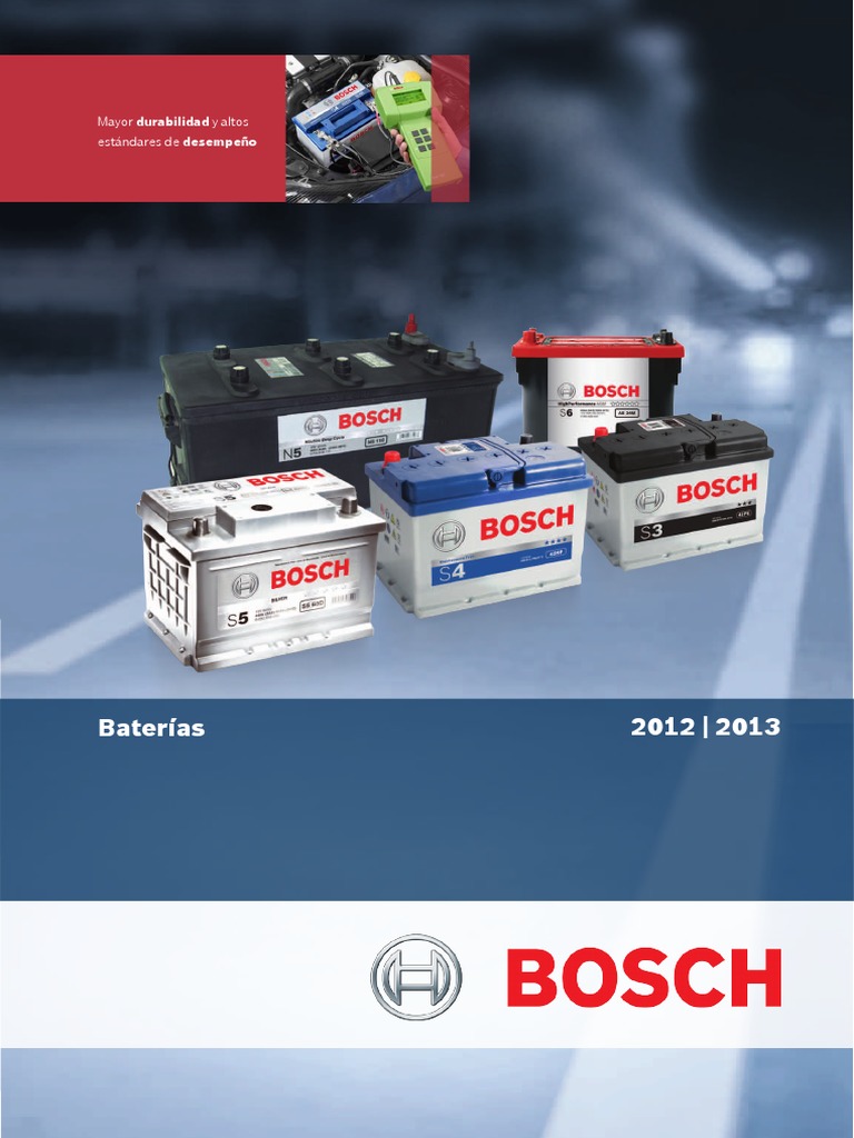 Catalogo Bosch Baterias PDF | PDF | Batería (electricidad) | Automóviles