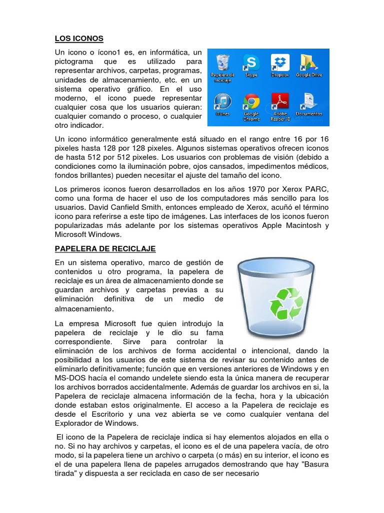 Los Iconos | PDF | Ícono (Computación) | Microsoft Windows