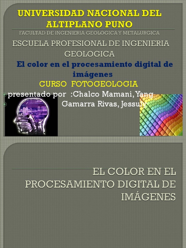 El Color en El Procesamiento Digital de Imágenes | PDF | Modelo de ...