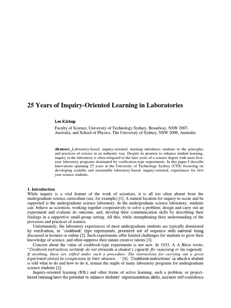 Article Prof. Kirkup | PDF | Experiment | Science