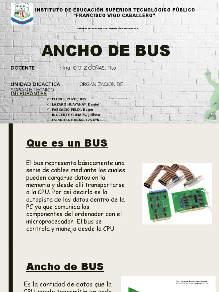 Ancho de Bus - Roger Listoooo | PDF | Unidad Central de procesamiento ...