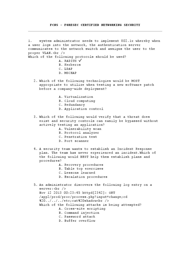 57 Soal Last Exam FCNS | PDF | Information Security | Chief Information Officer