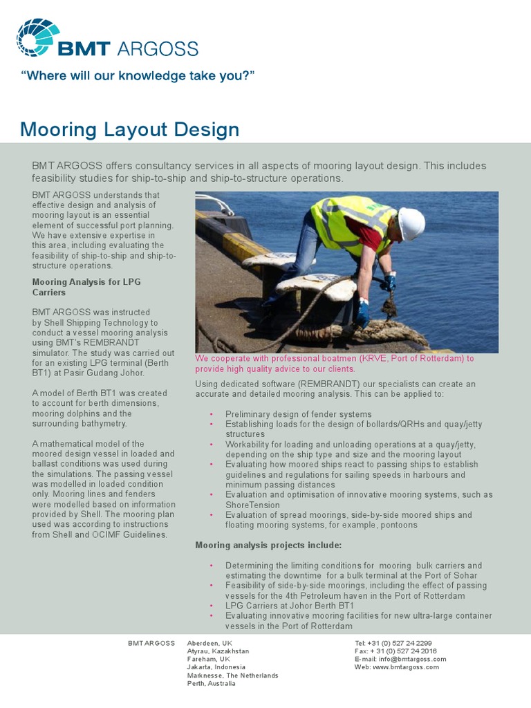 Mooring Layout Design | PDF | Ships | Water Transport
